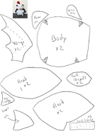 Moogle Plushie Sewing Pattern (Para-saurolophus) | Craft Resource Wiki ...