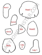 Moogle Plushie Sewing Pattern (BabyLondonStar) | Craft Resource Wiki ...