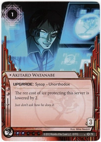 Akitaro Watanabe | Netrunner101 Wiki | Fandom