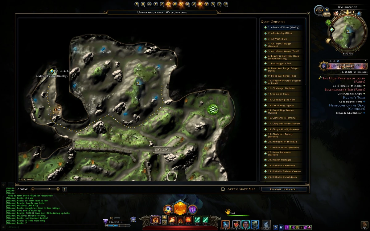 Wyllowwood scrying map - Official Neverwinter Wiki