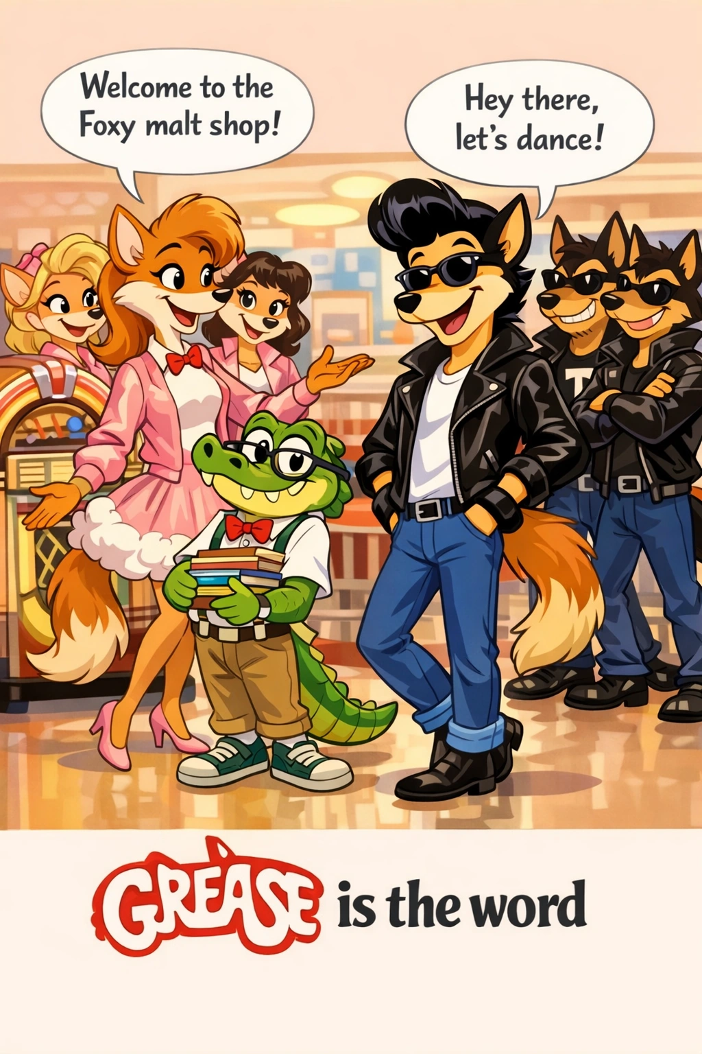Grease SEAART AI Theater: poster with Eugene crocodile | New ideas by ...