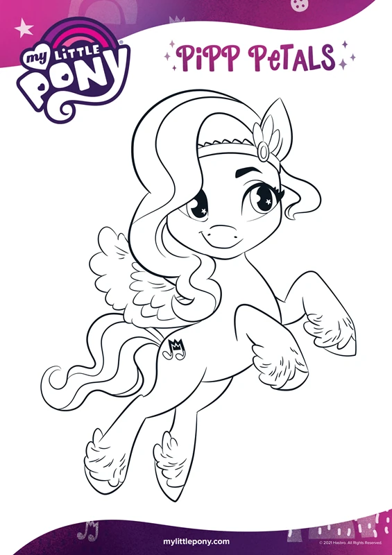 pipp petals coloring pages