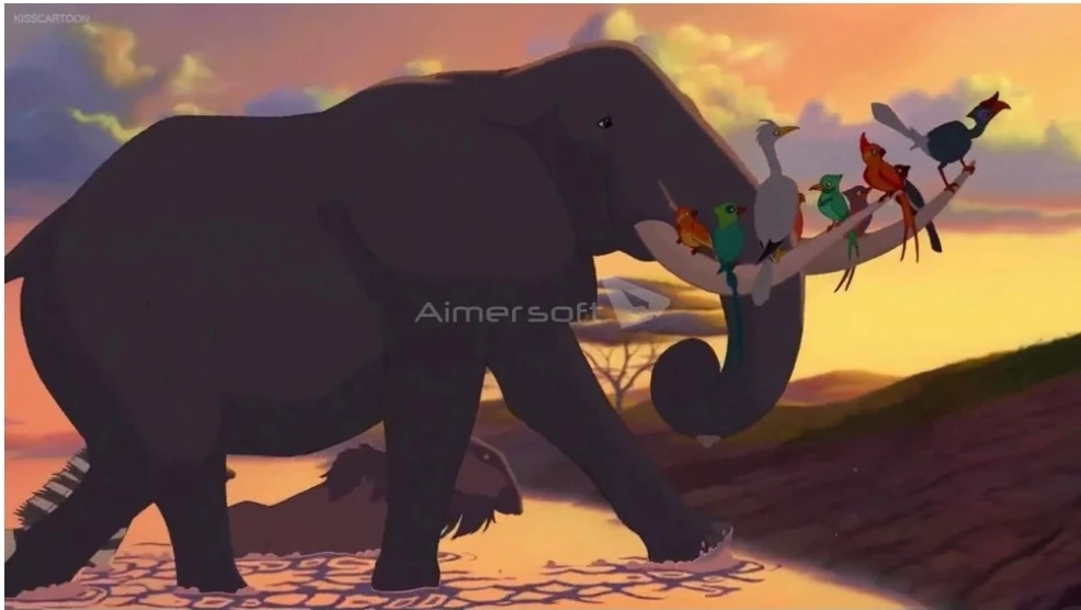 Elephant Bird As African Bush Elephant In Bald Eagle King | New ideas ...