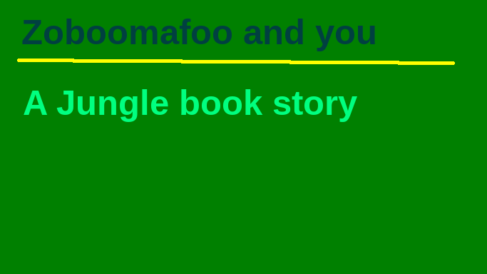Jungle Book Story Zoboomafoo And You New Ideas By Matt Weaver Wiki