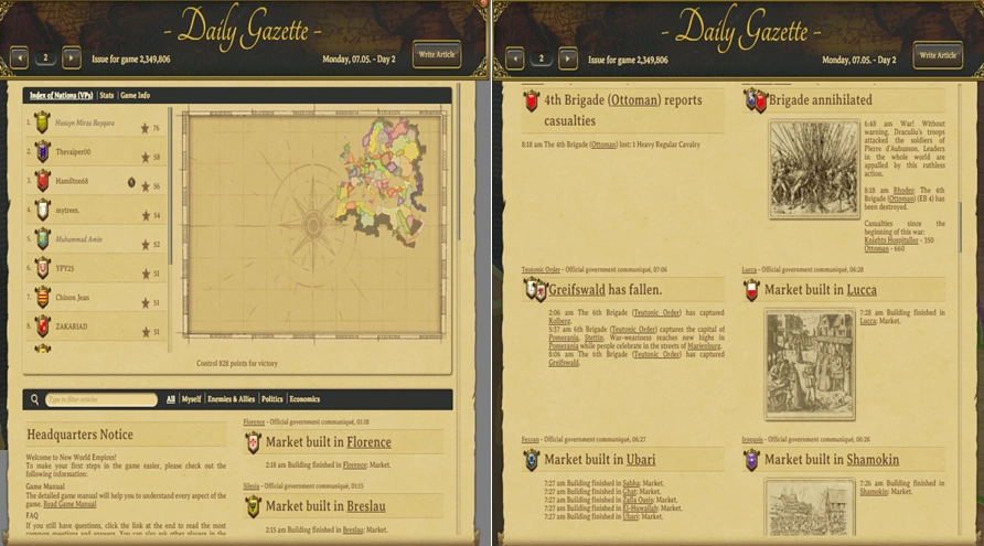 Newspaper | New World Empires (NWE) Wiki | Fandom