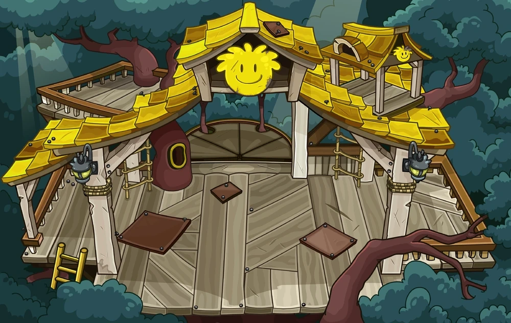 Yellow Puffle Tree House | New Club Penguin Wiki | Fandom