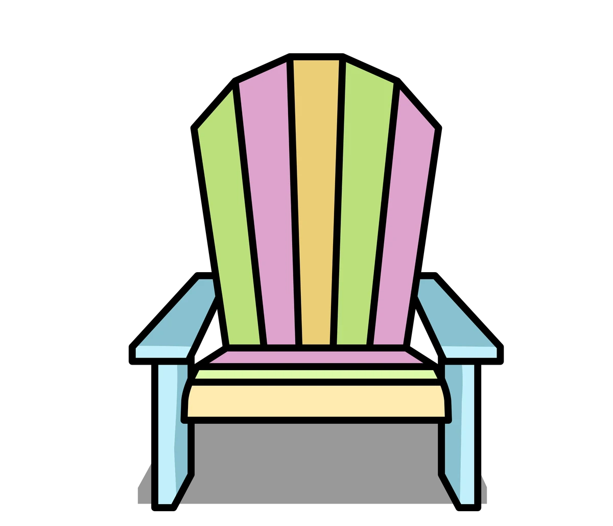 Pastel Deck Chair | New Club Penguin Wiki | Fandom