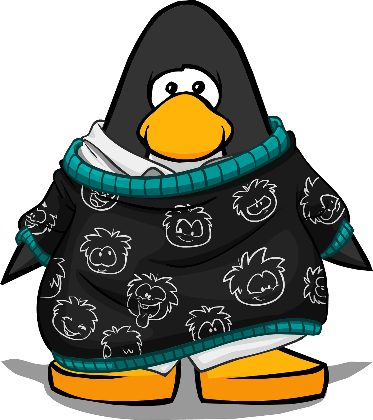 White and Black Puffle Sweater | New Club Penguin Wiki | Fandom