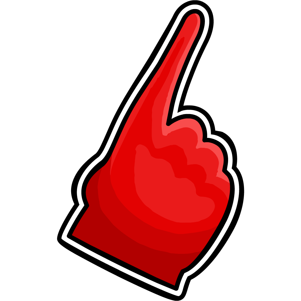Red Foam Finger | New Club Penguin Wiki | Fandom