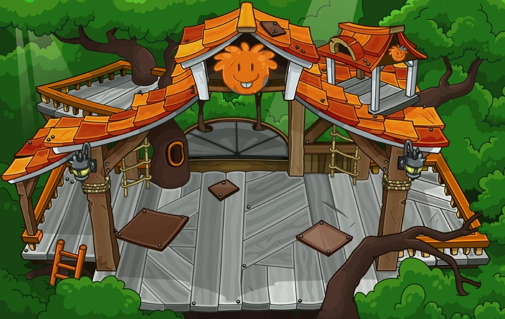 Orange Puffle Tree House | New Club Penguin Wiki | Fandom