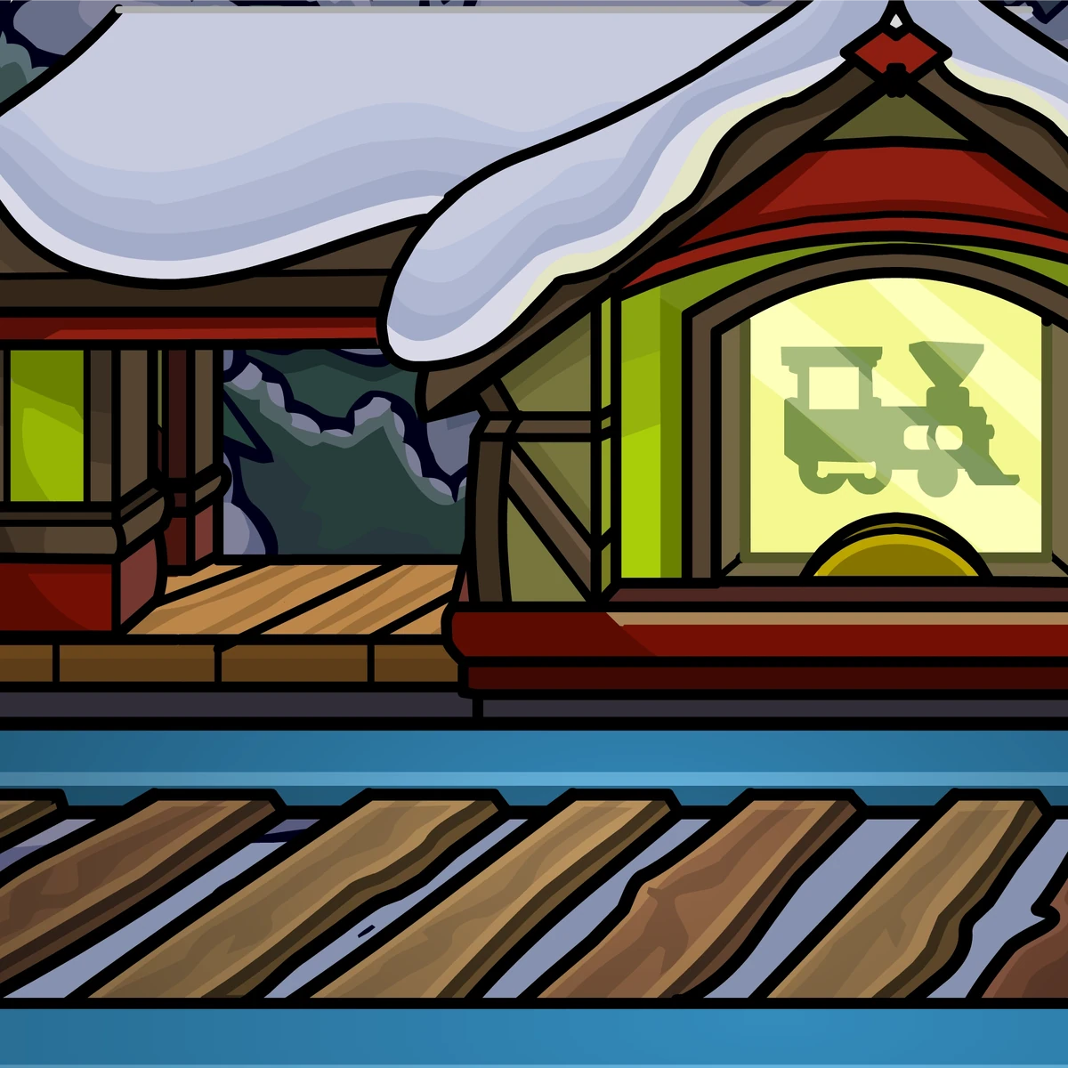 CFC Train Track Background | New Club Penguin Wiki | Fandom