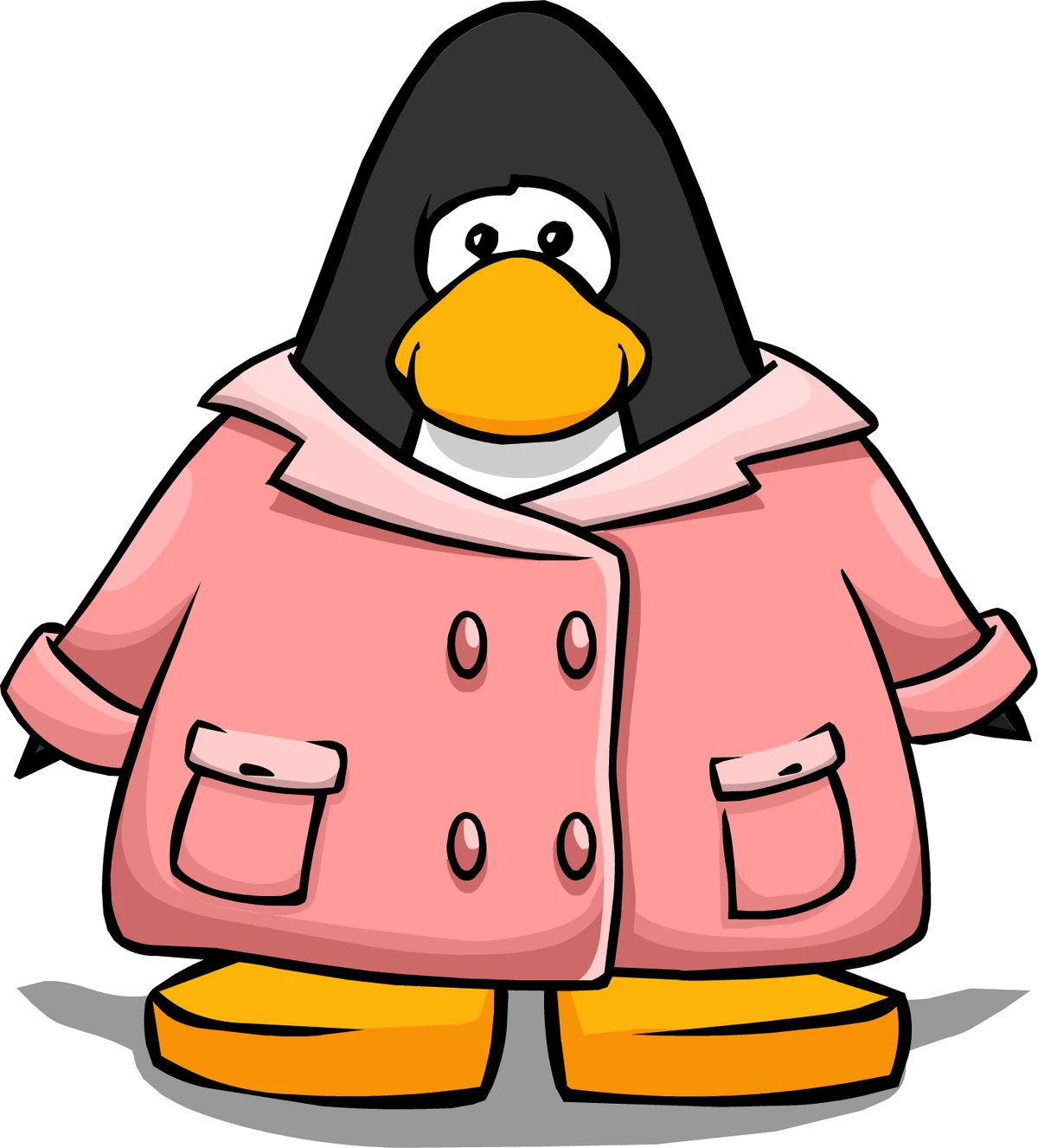 Pink Duffle Coat | New Club Penguin Wiki | Fandom