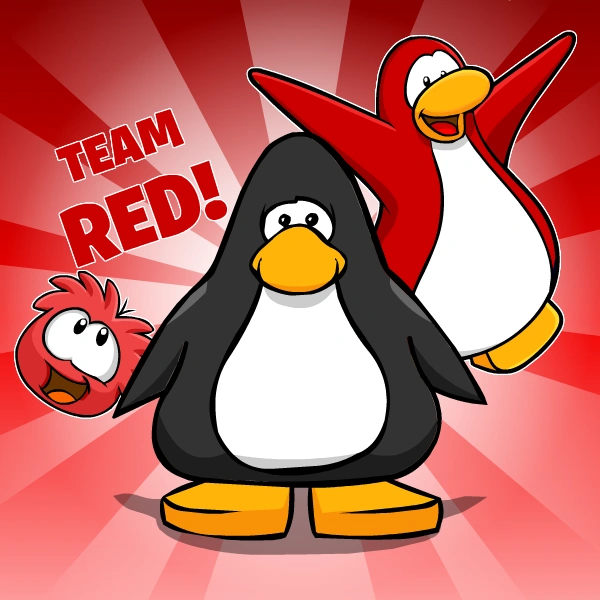 Go Red Background | New Club Penguin Wiki | Fandom