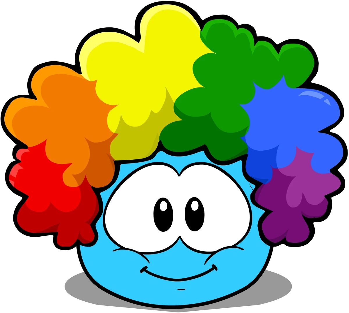 Rainbow Fro (Puffle Hat) | New Club Penguin Wiki | Fandom
