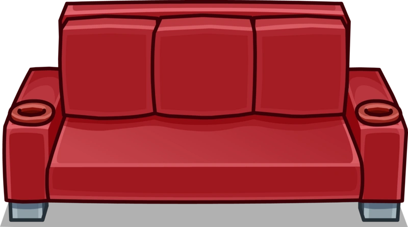 Red Designer Couch | New Club Penguin Wiki | Fandom