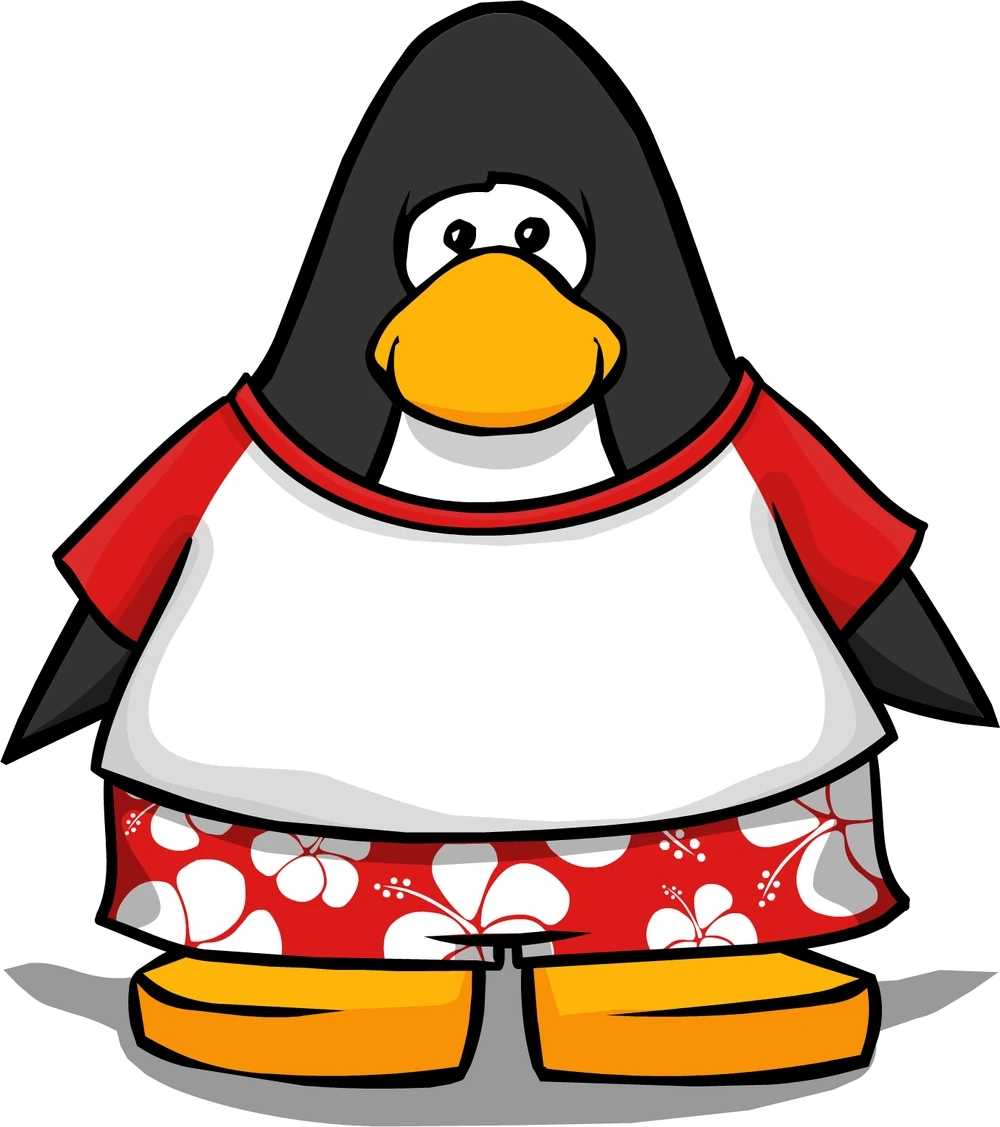 Red Hawaiian Outfit | New Club Penguin Wiki | Fandom