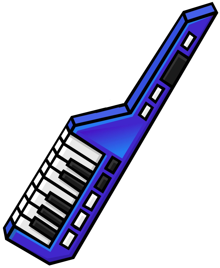 Blue Keytar | New Club Penguin Wiki | Fandom