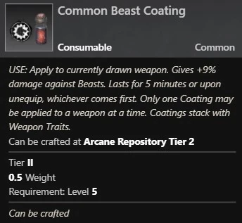 Common Beast Coating | New World вики | Fandom