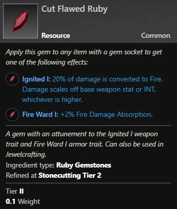 Cut Flawed Ruby | New World вики | Fandom