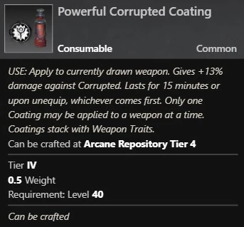 Powerful Corrupted Coating | New World вики | Fandom