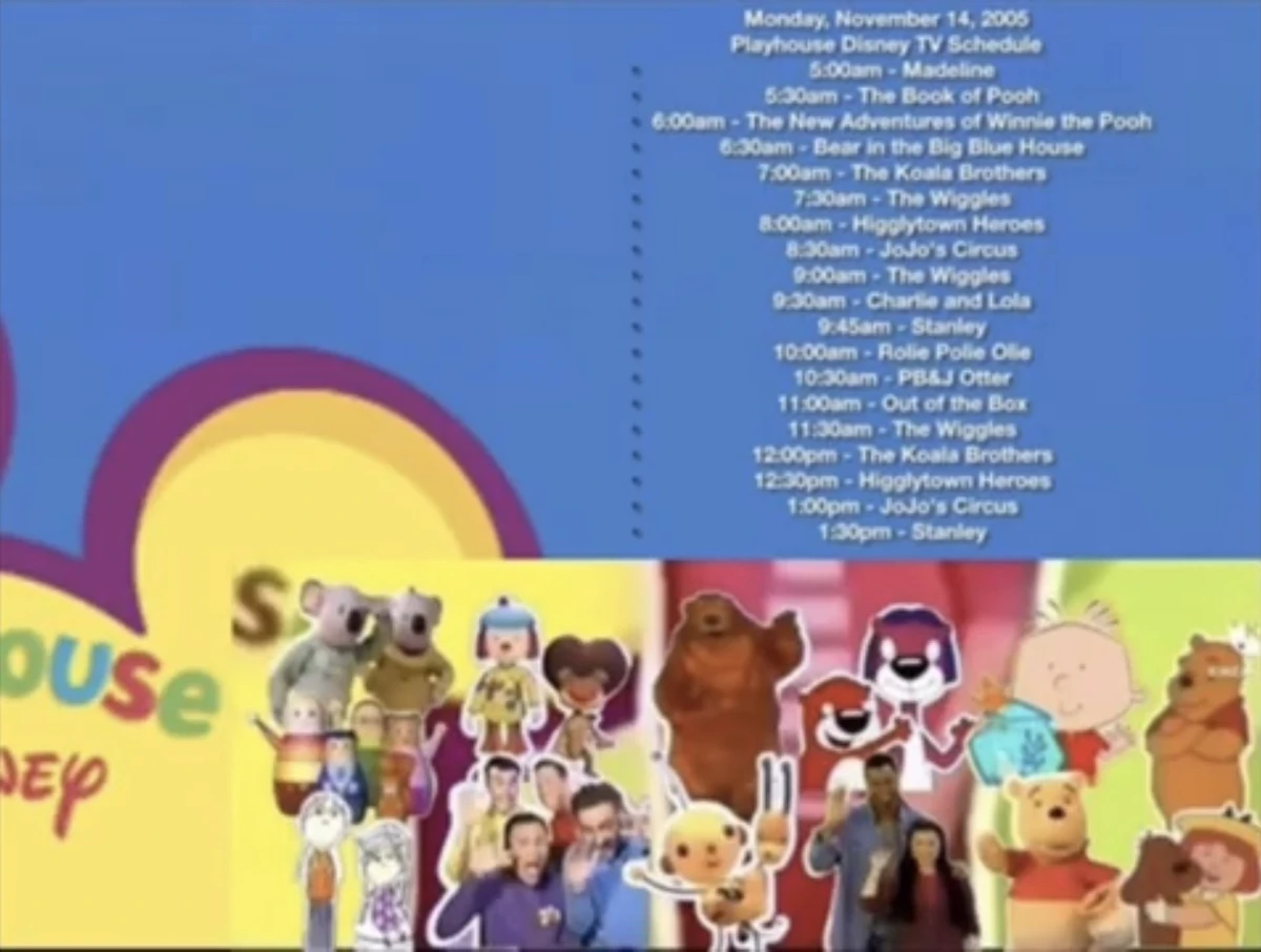 November 14, 2005 | Nexus' Disney Channel Fanmade Schedules Wiki | Fandom