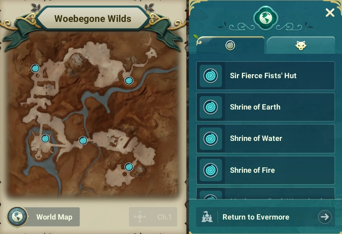 Woebegone Wilds | Ni No Kuni: Cross Worlds Wiki | Fandom