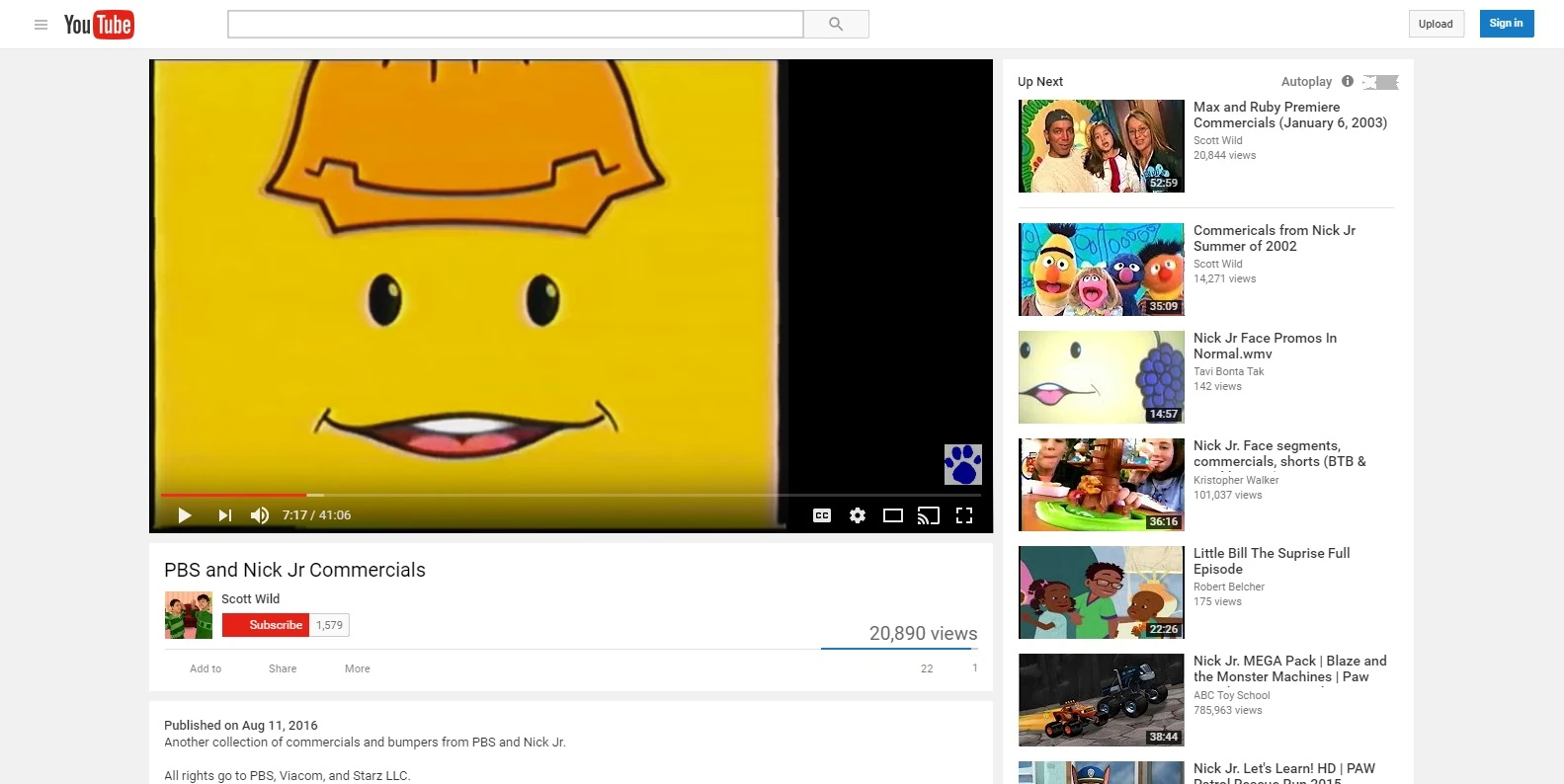 Nick Jr Face Yellow
