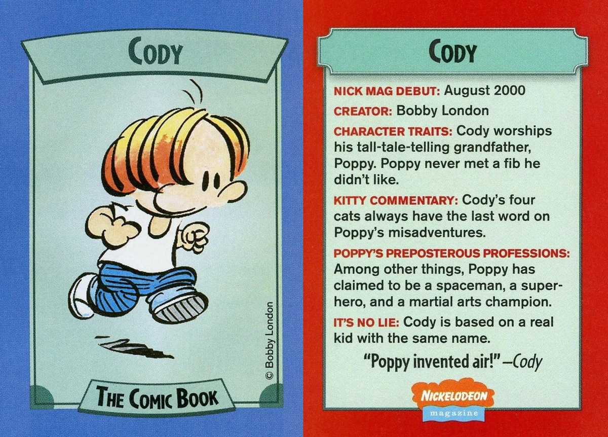 Cody (Nickelodeon Magazine comic) | Nickelodeon | Fandom
