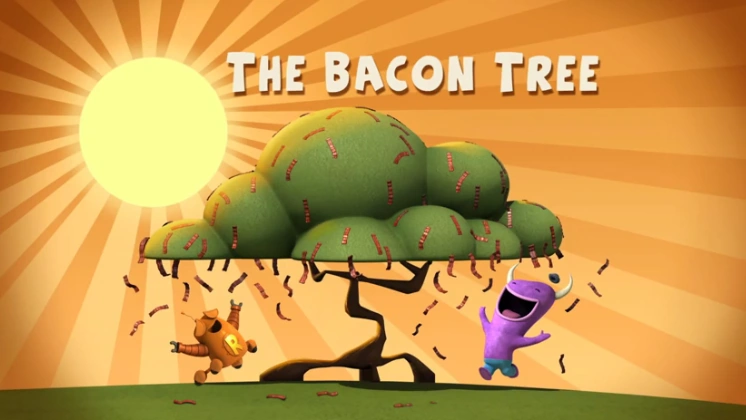 Robot and Monster/The Bacon Tree / The Dark Night | Nickstory Wiki | Fandom