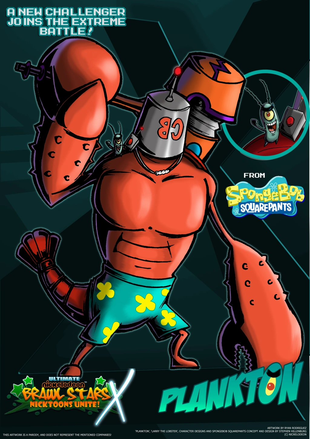 larry the lobster spongebob coloring page