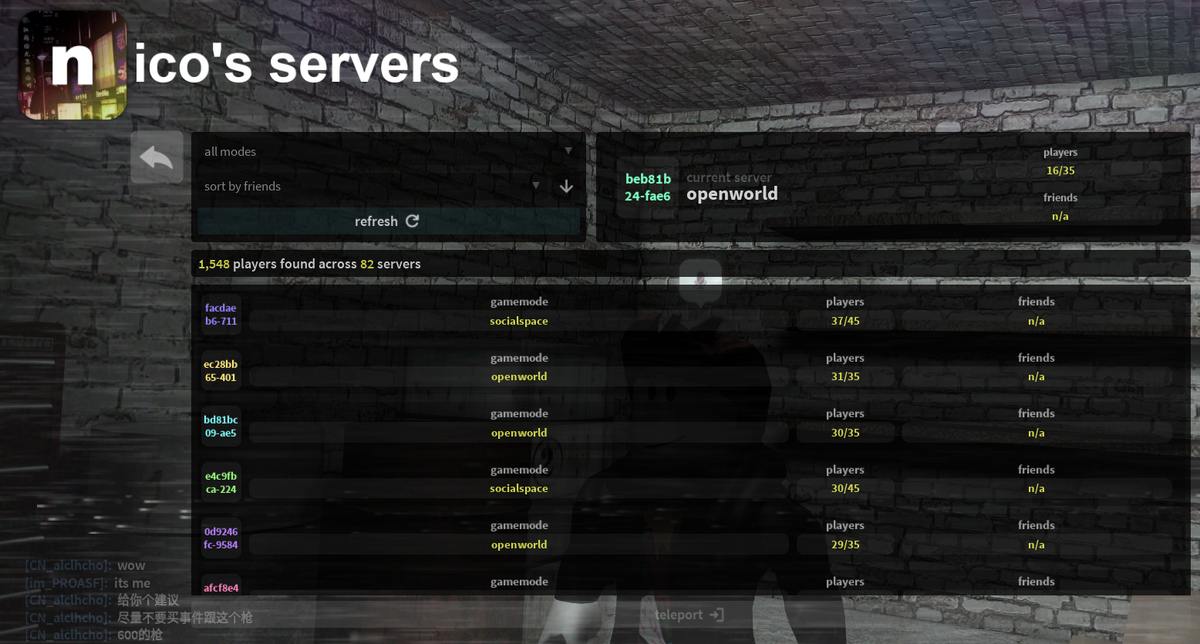 Servers | Nico's Nextbots Wiki | Fandom