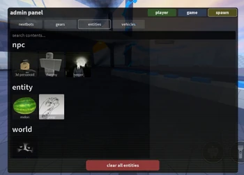 admin panel | Nico's Nextbots Wiki | Fandom