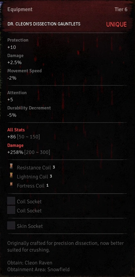 Dr. Cleon's Dissection Gauntlets | Night of the Dead Wiki | Fandom