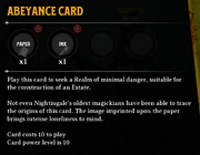 Abeyance Card | Nightingale Wiki | Fandom