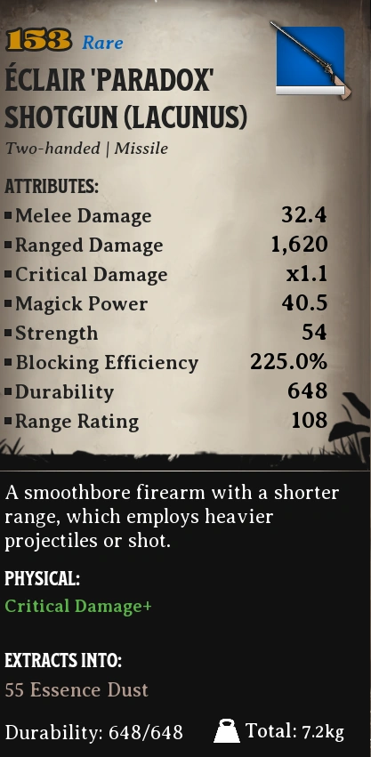 Éclair 'Paradox' Shotgun | Nightingale Wiki | Fandom