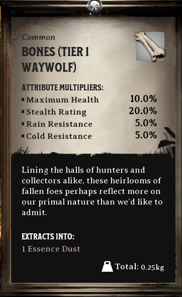 Bones (Tier 1 Waywolf) | Nightingale Wiki | Fandom