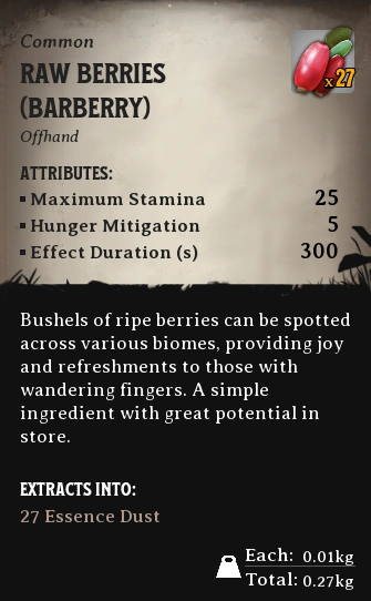 Raw Berries (Barberry) | Nightingale Wiki | Fandom