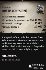 Ore (Magnesium) | Nightingale Wiki | Fandom