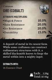 Ore (Cobalt) | Nightingale Wiki | Fandom