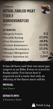 Ritual Fabled Meat | Nightingale Wiki | Fandom