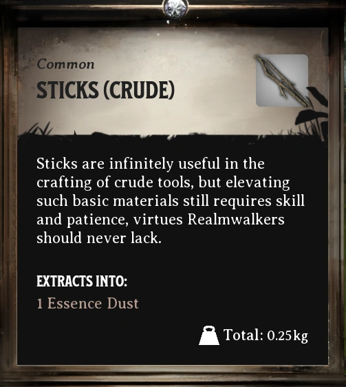 Sticks | Nightingale Wiki | Fandom