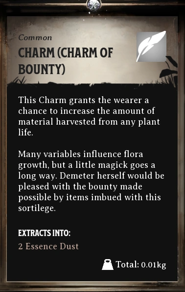 Charm (Charm of Bounty) | Nightingale Wiki | Fandom