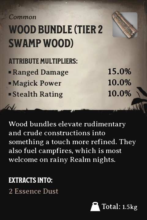 Wood Bundle (Tier 2 Swamp Wood) | Nightingale Wiki | Fandom