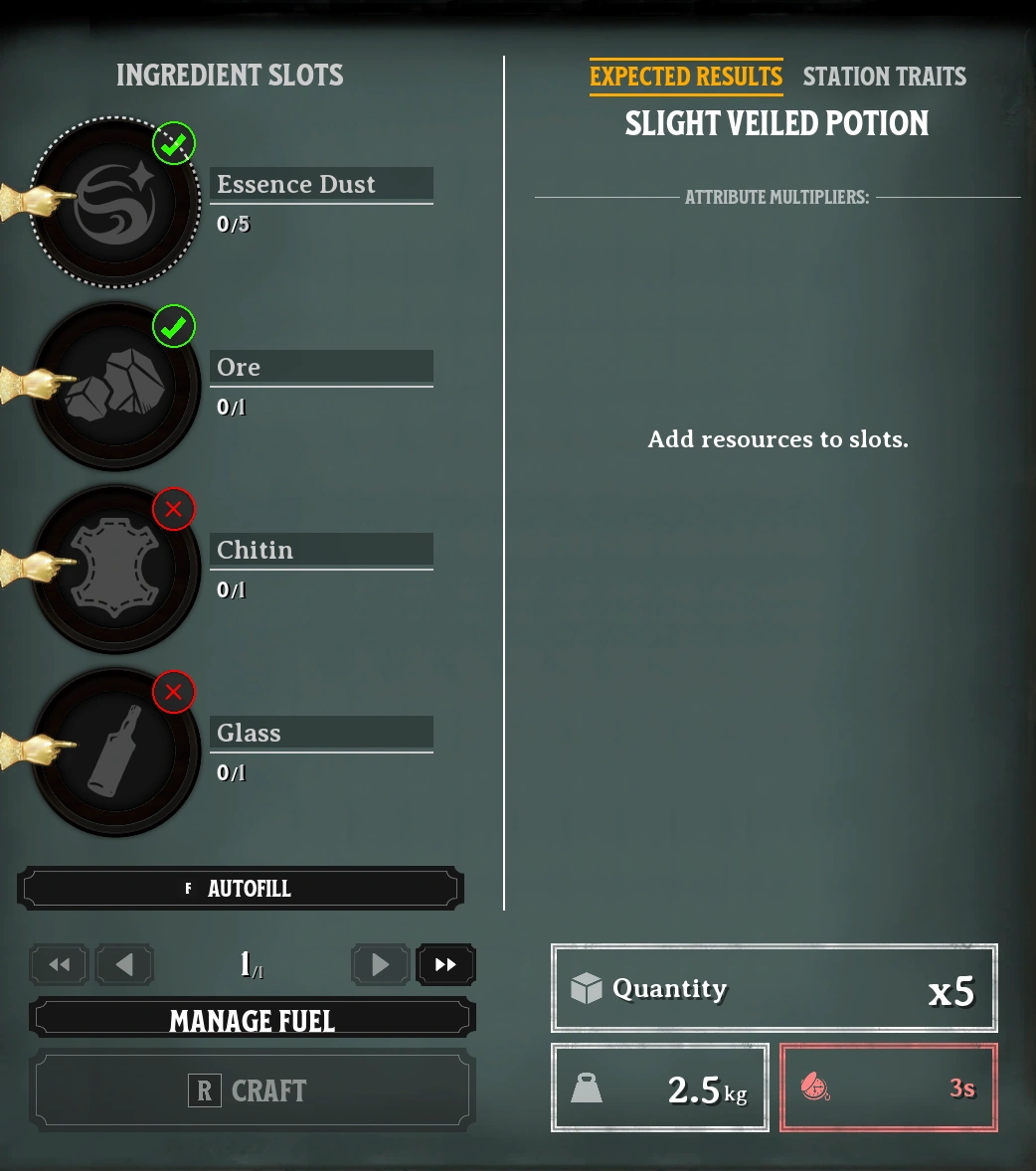 Slight Veiled Potion | Nightingale Wiki | Fandom