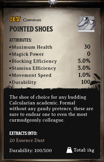 Pointed Shoes | Nightingale Wiki | Fandom