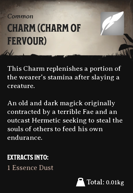 Charm (Charm of Fervour) | Nightingale Wiki | Fandom