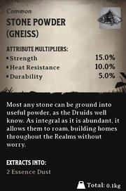 Stone Powder | Nightingale Wiki | Fandom