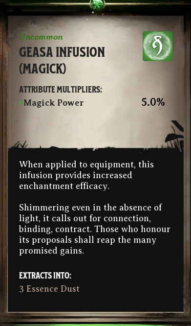Geasa Infusion (Magick) | Nightingale Wiki | Fandom