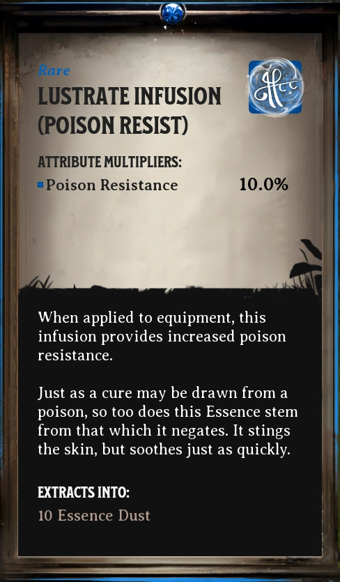 Lustrate Infusion (Poison Resist) | Nightingale Wiki | Fandom