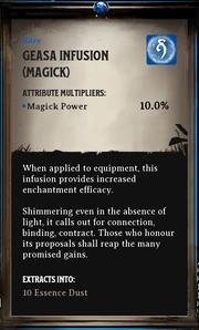 Geasa Infusion (Magick) | Nightingale Wiki | Fandom